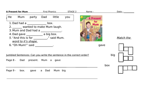 ORT Level 2 - More worksheets to support reading books | Teaching Resources