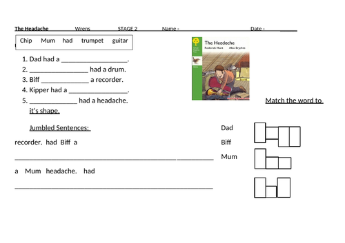 ORT Level 2 - More worksheets to support reading books | Teaching Resources