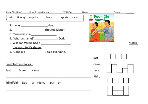 ORT Level 4 - Worksheets to support reading books | Teaching Resources