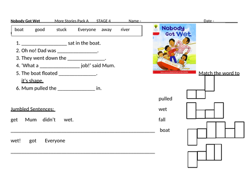 ORT Level 4 - Worksheets to support reading books | Teaching Resources