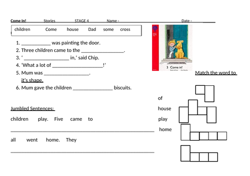 ORT Level 4 - Worksheets to support reading books | Teaching Resources