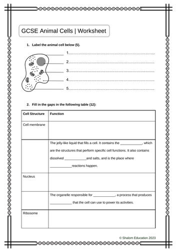 AQA GCSE Cell Biology: 46 Activity + Practice Question Worksheets ...