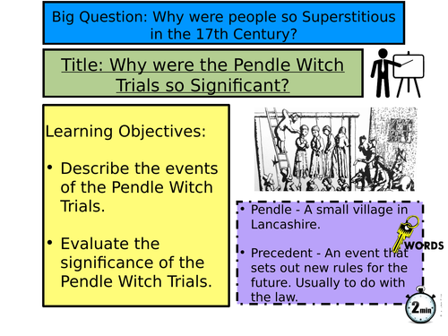 Pendle Witch Trials - KS3 History Stuarts | Teaching Resources