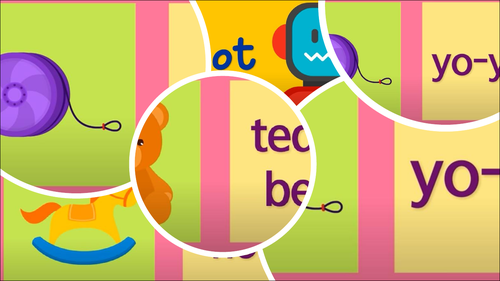 Phonics Toys Themed Vocabulary Slides - Sight Words / ELA / ESL/ EFL ...