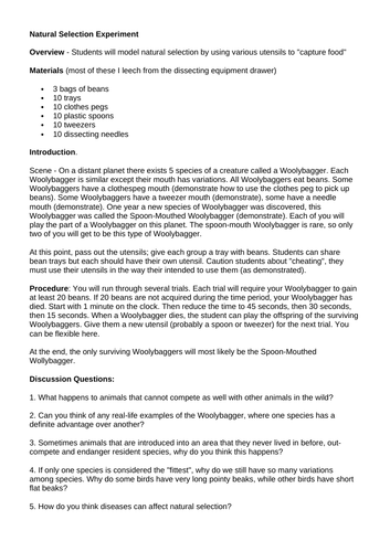 B14.2 Evolution by natural selection | Teaching Resources
