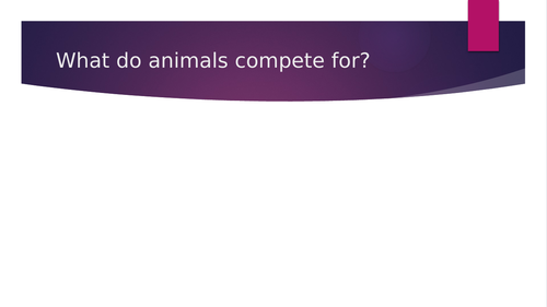 B16.4 Competition in animals | Teaching Resources