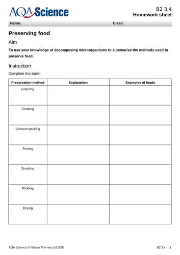 B17.4 Rates of Decomposition | Teaching Resources