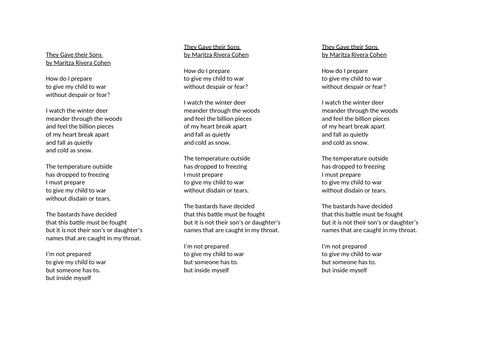 KS3 War Poetry Scheme of Work (PPTS) | Teaching Resources