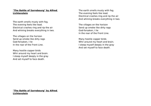 KS3 War Poetry Scheme of Work (PPTS) | Teaching Resources