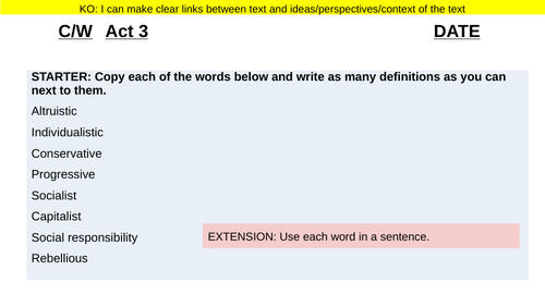 An Inspector Calls Act 3 Lesson Essay Practise | Teaching Resources An Inspector Calls Act 3 Lesson Essay Practise | Teaching Resources