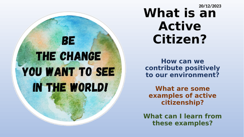 Year 7 citizenship 2: Active Citizenship | Teaching Resources