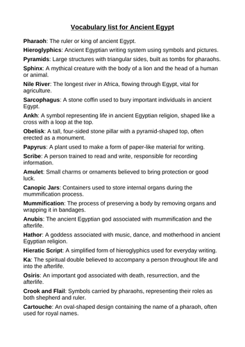 Ancient Egyptian 3 week English plan for KS2 (incl story/Ppt ...