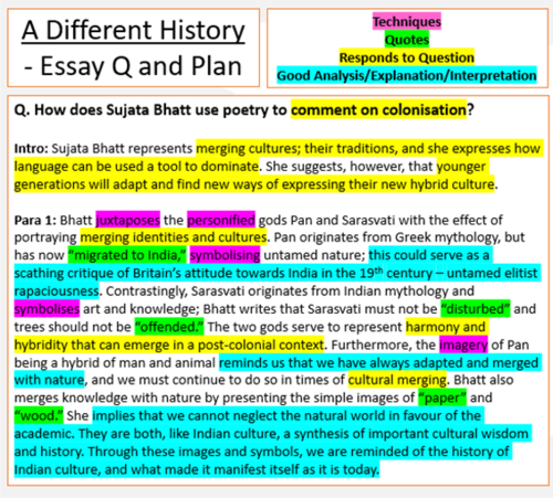 A Different History by Sujata Bhatt - Full Lesson Activities - CIE ...