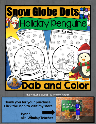 Penguin Coloring Activity & Winter Do-A-Dot Marker Dot Dauber for ...