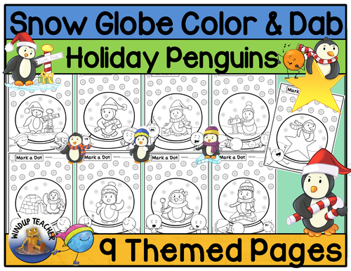 Penguin Coloring Activity & Winter Do-A-Dot Marker Dot Dauber for ...