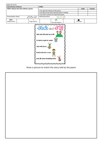 Year 1 Rhyme & Poetry Unit- Perform & Recite | Teaching Resources