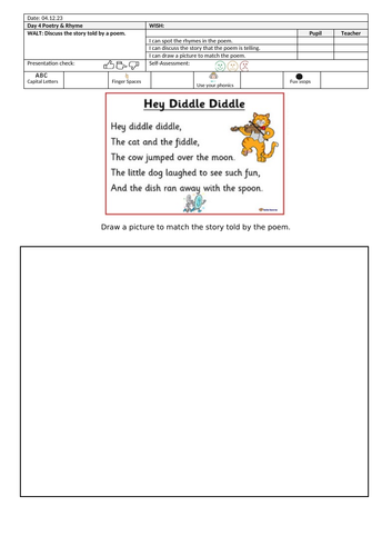 Year 1 Rhyme & Poetry Unit- Perform & Recite | Teaching Resources