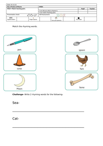 Year 1 Rhyme & Poetry Unit- Perform & Recite | Teaching Resources