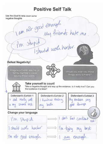 Positive Self Talk | Teaching Resources