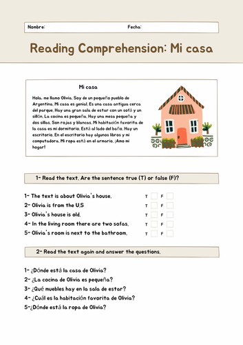 Reading Activities for KS3 & KS4 - 2 Actividades cortas de lectura ...