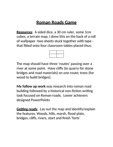 Roman Road Game - a bit of fun learning | Teaching Resources