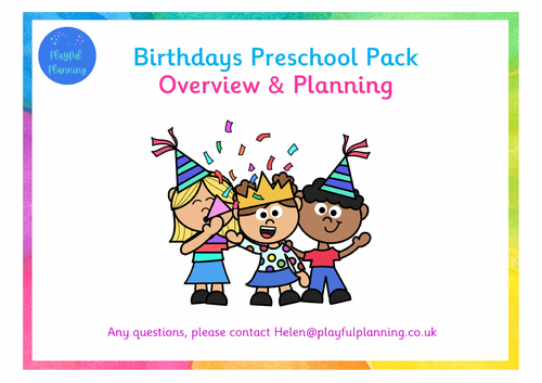 Birthdays Preschool Pack, EYFS, Resources & Planning | Teaching Resources