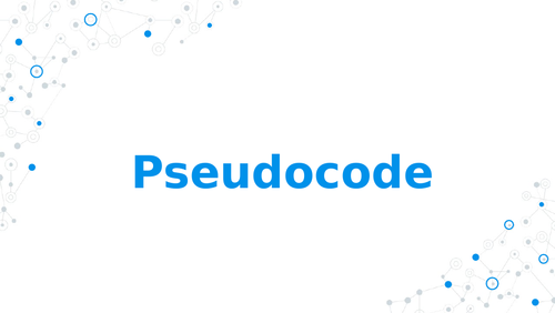 Pseudocode | Teaching Resources