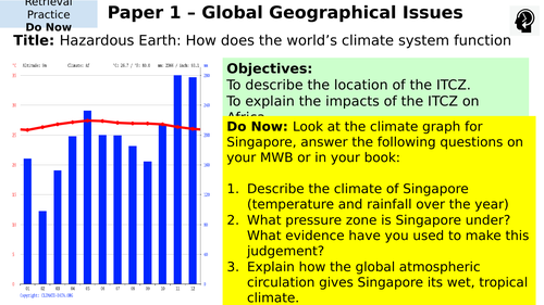 Edexcel B GCSE Geography Hazardous Earth Climate Lessons | Teaching ...