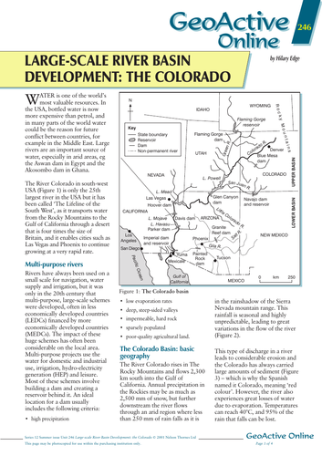 Edexcel A Level Geography Water EQ3 | Teaching Resources