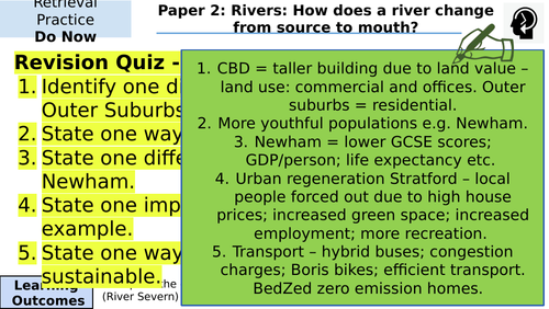 Edexcel B GCSE Geography Rivers Lessons | Teaching Resources