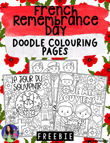 French Remembrance Day Colouring Pages | Le Jour du Souvenir | Teaching ...