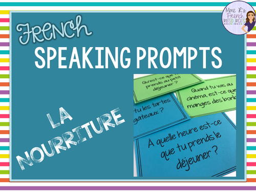 French speaking activity FOOD VOCABULARY LA NOURRITURE | Teaching Resources