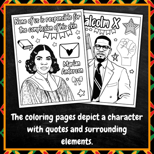 Black History Month Heroes Coloring Pages | Black icons coloring sheets ...