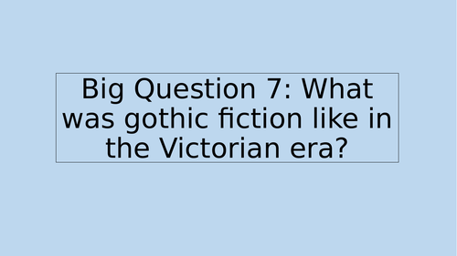 KS3 The Gothic Full SOW and Booklet. | Teaching Resources