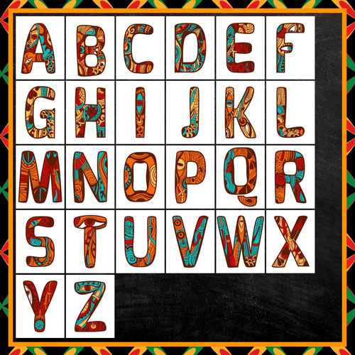 black history month bulletin board | alphabet-styles classroom décor ...