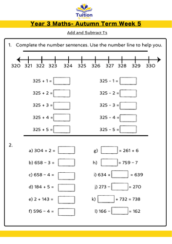 Year 3 - Add and Subtract 1's, 10's and 100's | Teaching Resources