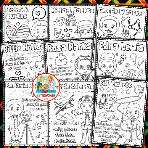 Black History Month Coloring Pages | Black heroes quotes coloring ...