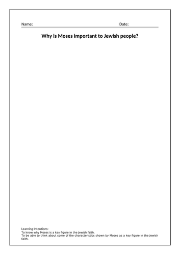 Primary lesson plan RE Religious Education Judaism Moses Passover ...