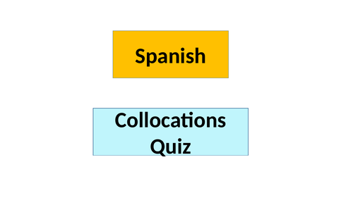 Spanish collocations quiz | Teaching Resources