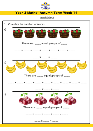 Year 3 - Multiply and Divide by 4 | Teaching Resources