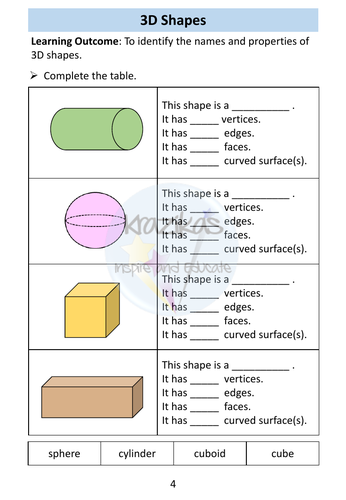 Level 1 Functional Skills Maths - 3 D Shapes - Workbook | Teaching ...