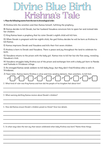 Hindu Story - Birth of Krishna | Teaching Resources