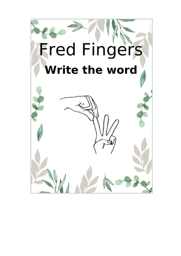 Read Write Inc Botanical Fred Talk and Fred Fingers Display Posters ...