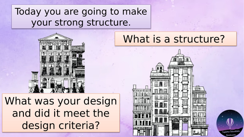 KS1 Strong Structures - Design and Technology Unit - 6 Lessons ...