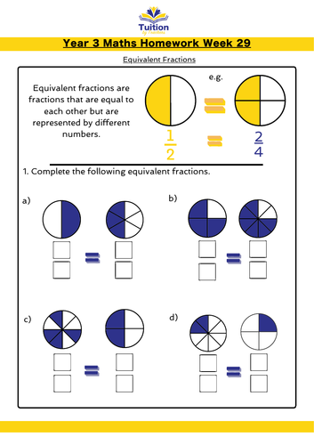 Year 3 - Equivalent Fractions | Teaching Resources