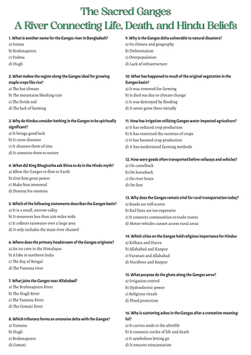 River Ganges Reading Passages | Teaching Resources