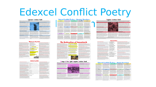 Edexcel Conflict Poetry Revision Booklet | Teaching Resources