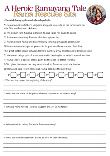 Rama and Sita - Ramayana - Reading | Teaching Resources