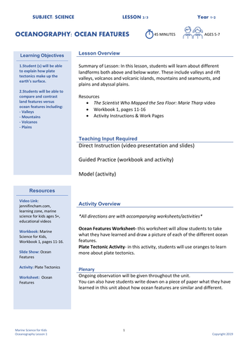 8 Ocean Lessons for Kids (Complete set for ages 5+): Marine Biology ...