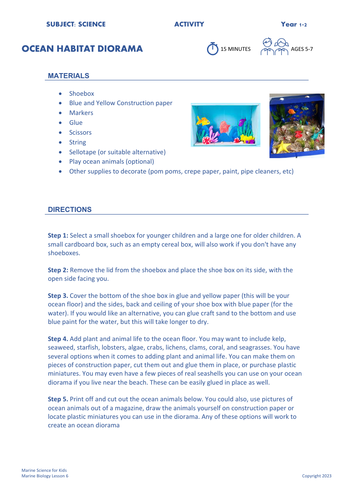 8 Ocean Lessons for Kids (Complete set for ages 5+): Marine Biology ...